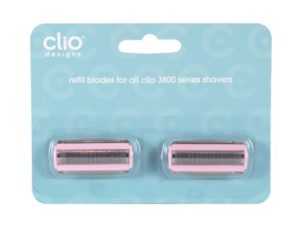 Clio Designs Refill Blades for all Clio 3800 Series Shavers (2 Packs of 2)