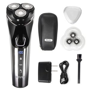 POVOS Electric Men’s Shaver Rotary Razor, USB Charging, 3D Floating ...
