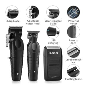 KEMEI Professional Hair Clipper, Hair Trimmer, Beard Shaver Set for Men, Electric Cordless ...