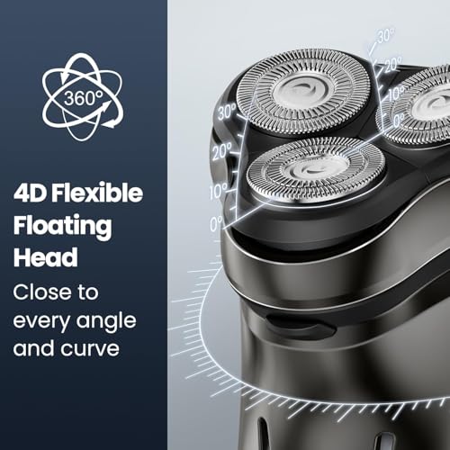 Electric Razor for Men Cordless: Wet/Dry Rotary Shaver Waterproof – USB ...